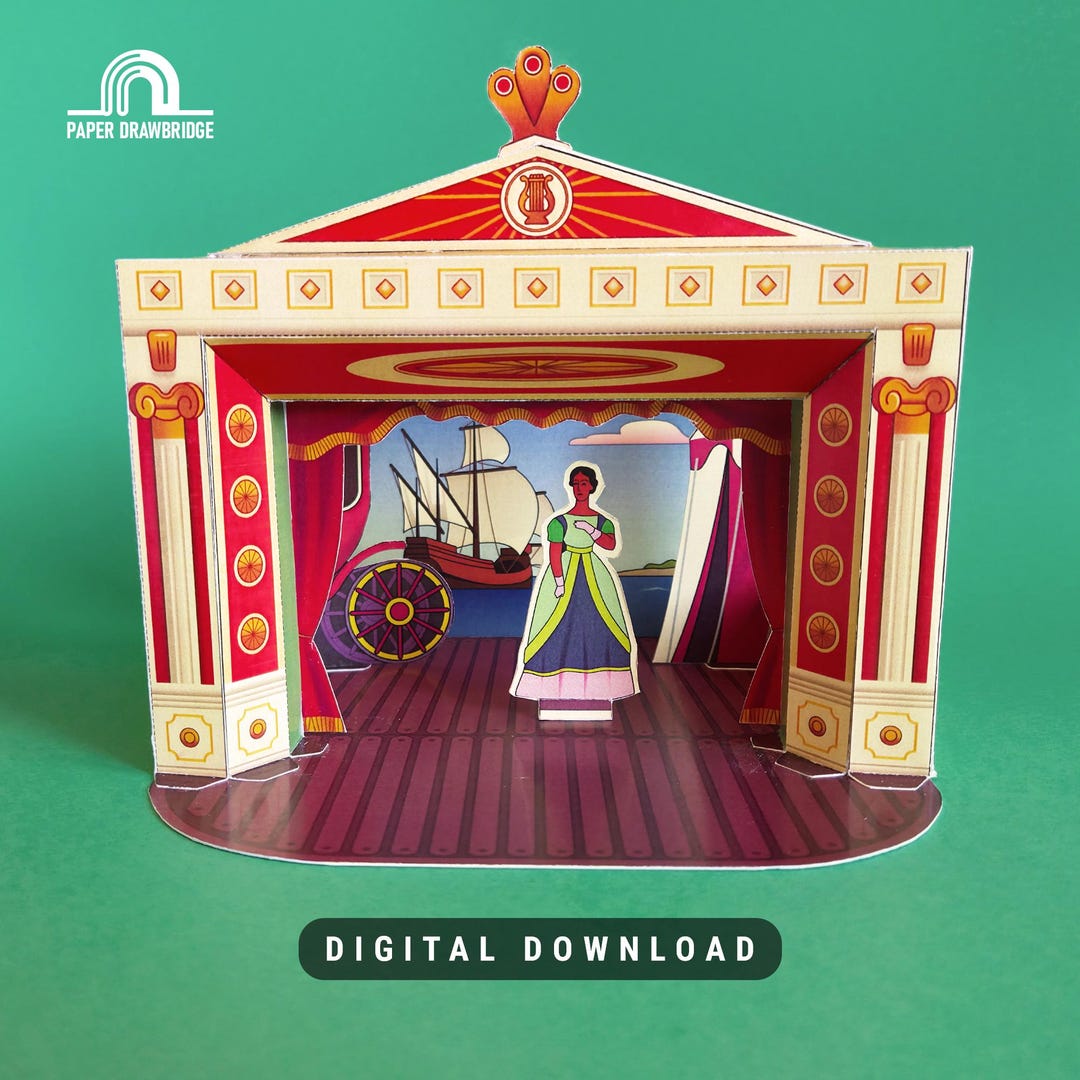 3D Paper Theater | DIY Theatre Model Miniature Actors and Props ...