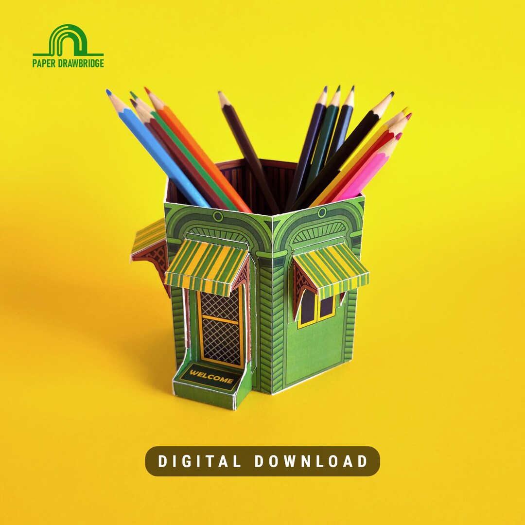 DIY Pencil Holder | Build Your Own Miniature Building | Kids Project ...