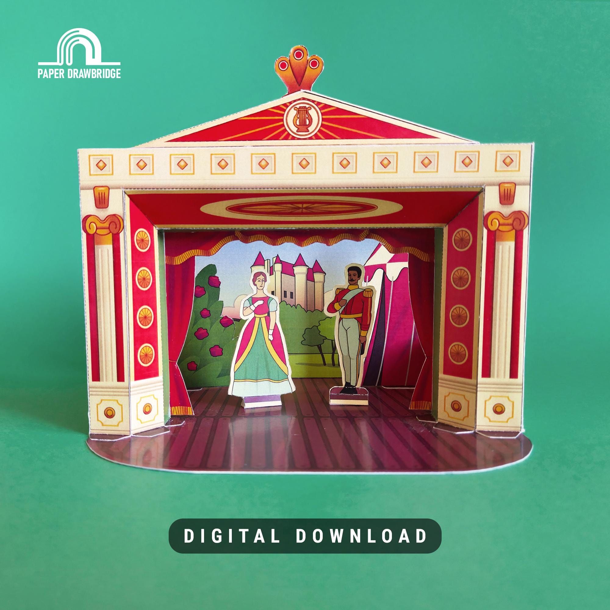 3D Paper Theater | DIY Theatre Model Miniature Actors and Props ...
