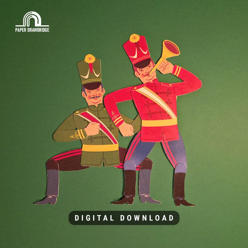 Articulated Toy Soldier Paper Puppets Template | Printable Paper Craft ...