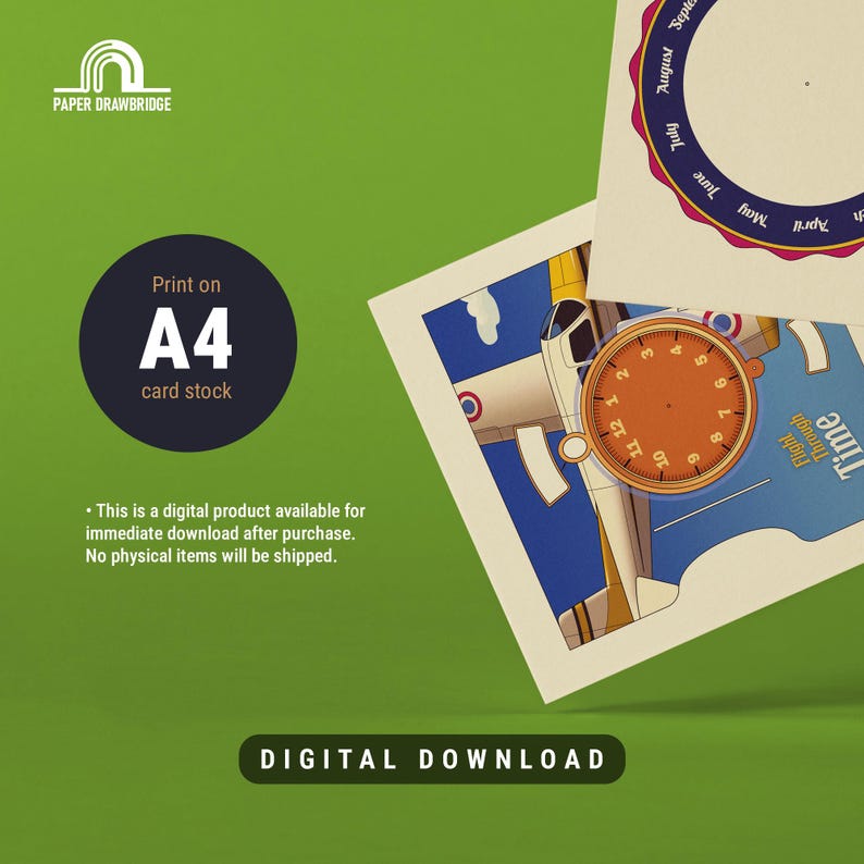 DIY 3D Paper Calendar & Clock for Kids | Printable Educational Craft ...