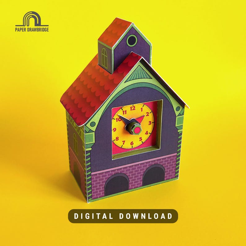 3D Paper Clock Tower Template | Fun Learning Activity for Kids | DIY ...