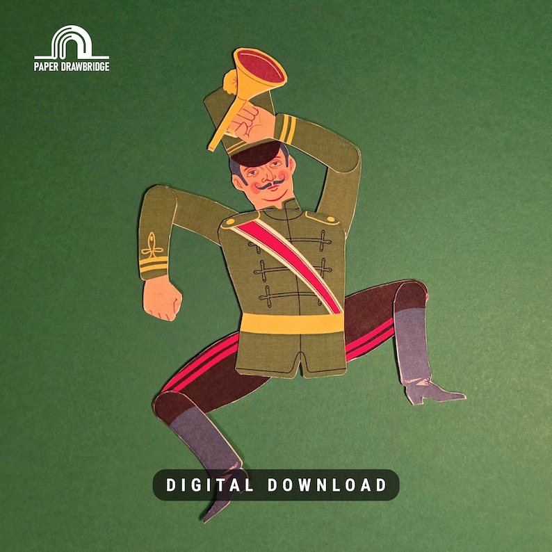 Articulated Toy Soldier Paper Puppets Template | Printable Paper Craft ...