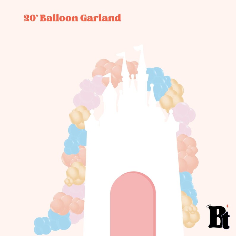 Princess Balloon Garland Kit Diy Castle Decoration Magical Party Theme ...
