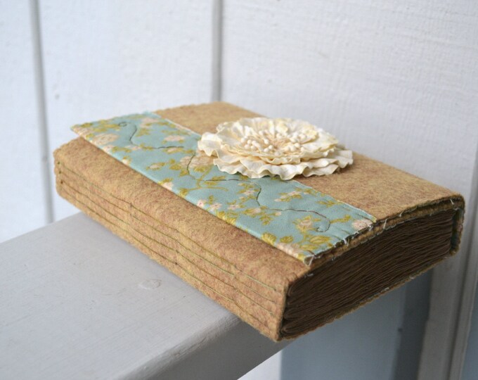 Handmade Wool Felt and Fabric Journal W/kraft Paper Paper - Etsy