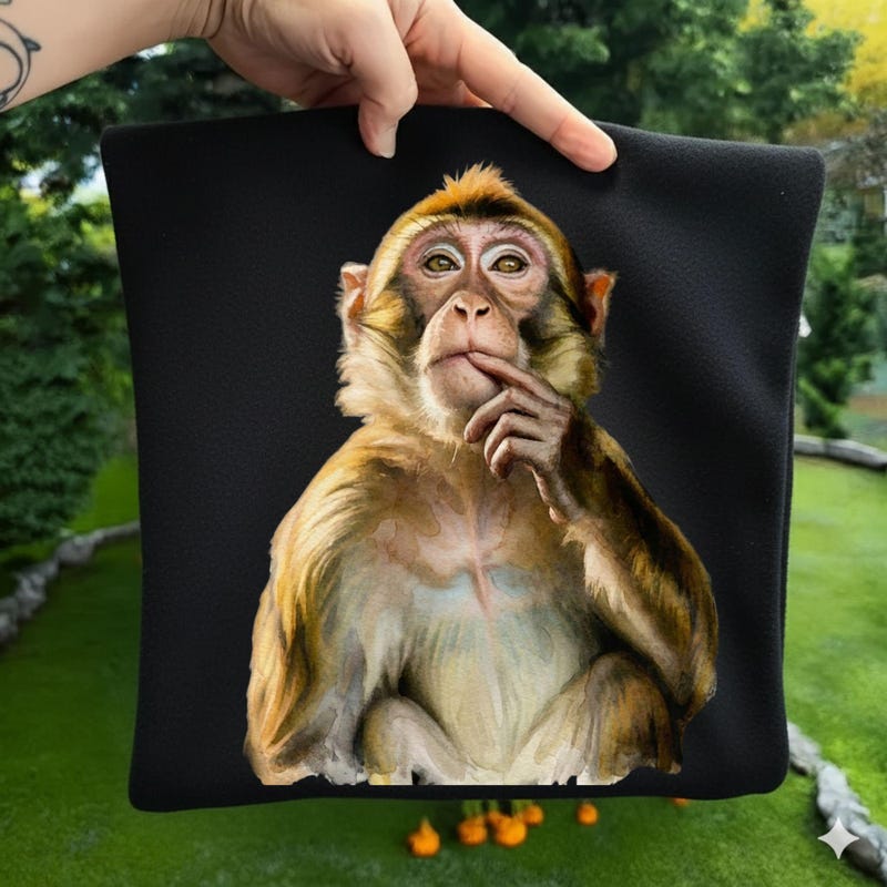 Thinking Monkey Art - Etsy