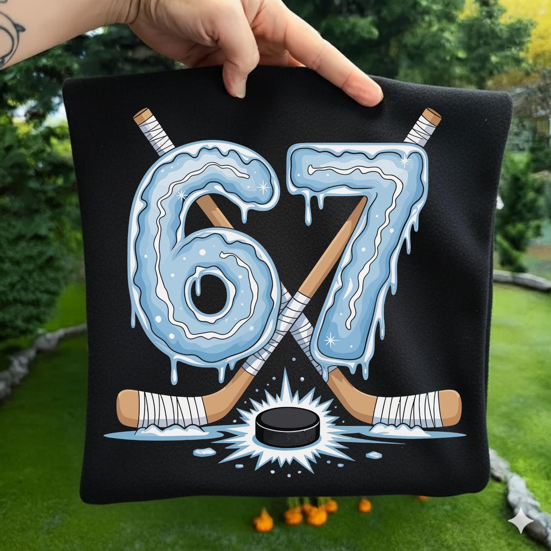 Kids 67 Hockey Ice Cream Drip Six Seven Png, 67 Ice Cream Drip Meme PNG ...