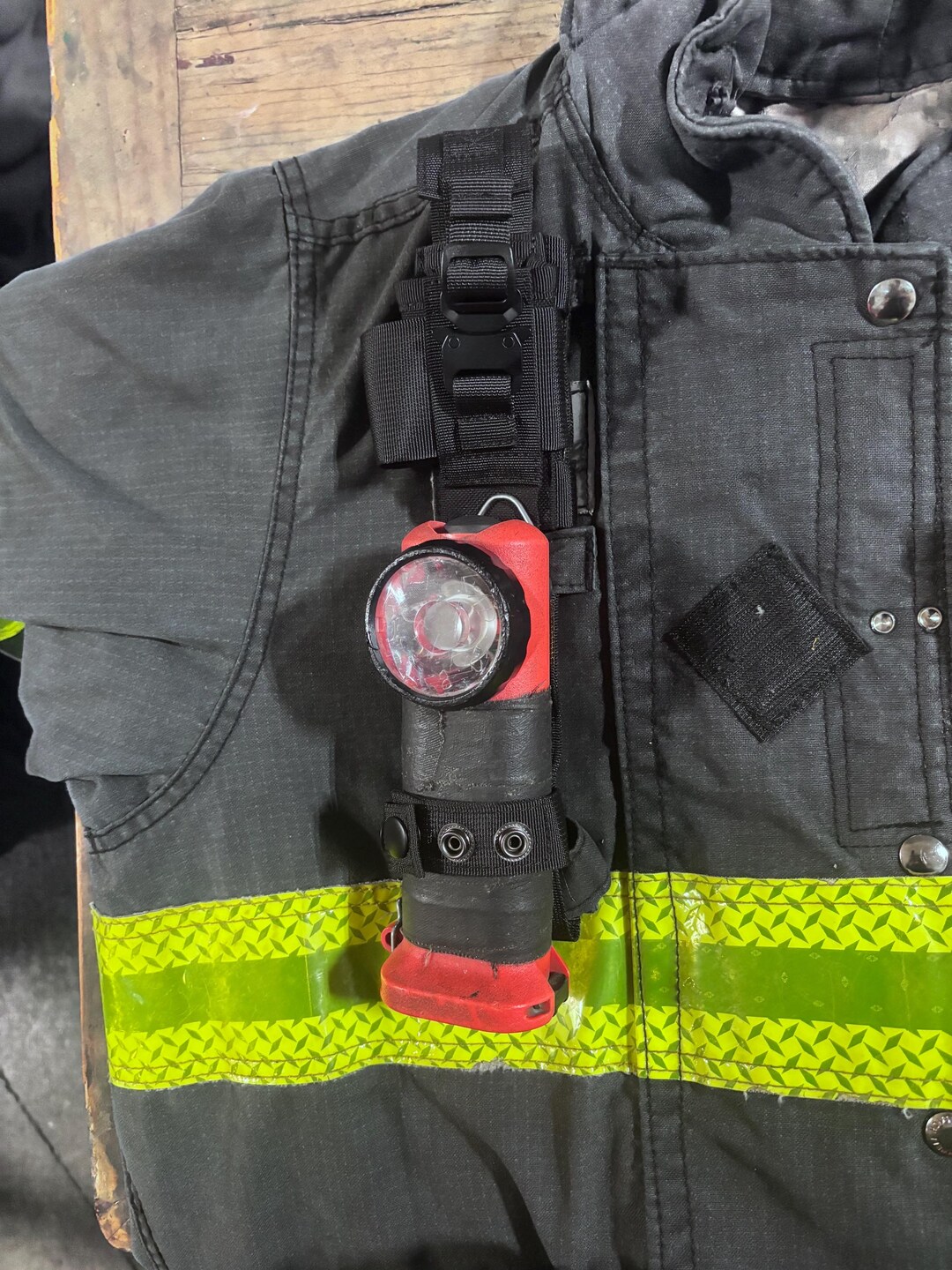 Tacmount Rail System to Secure Small Tools on Firefighter Bunker Coats ...