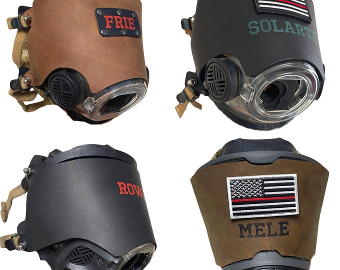 Personalized Firefighter SCBA Leather Mask Cover for Scott AV-3000 Mask ...