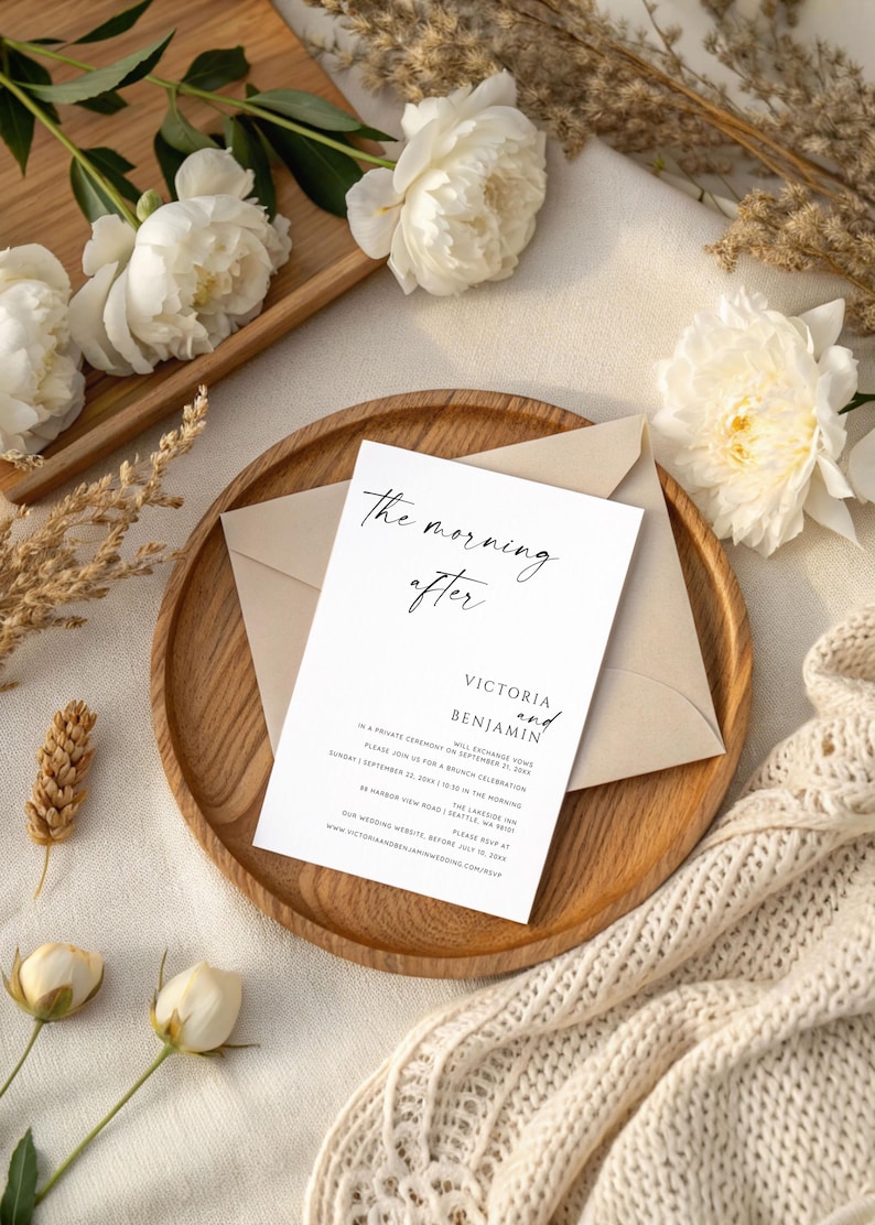 The Morning After, Post Wedding, Morning After Brunch Invitations, Post ...
