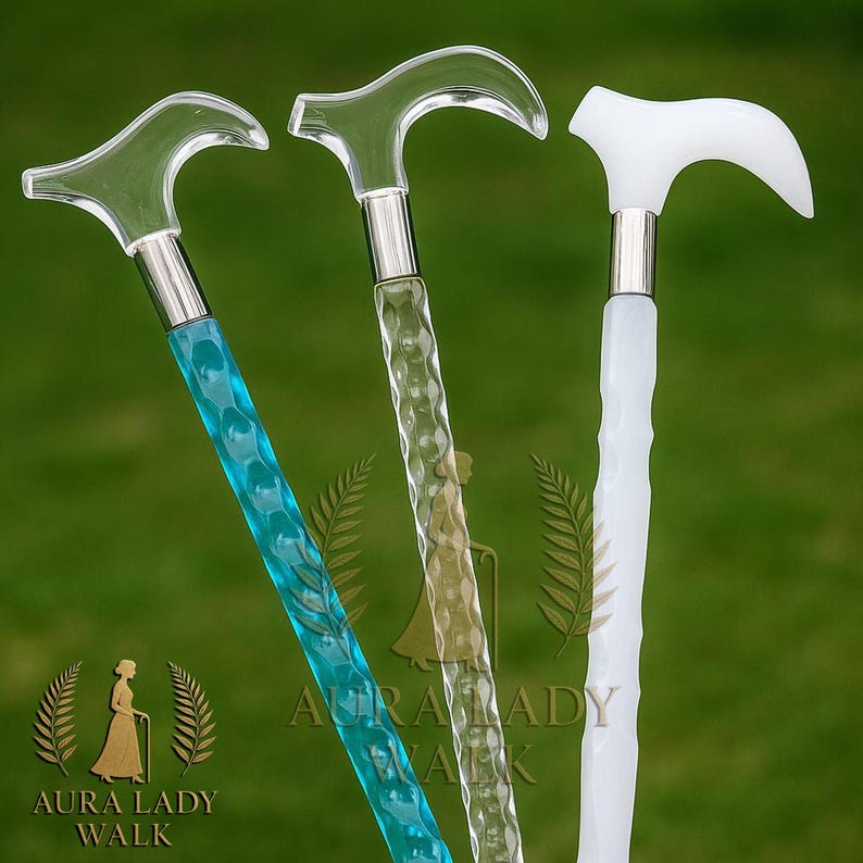 Canes and Walking White Acrylic Stick Stylish Unisex Designer Cane - Etsy