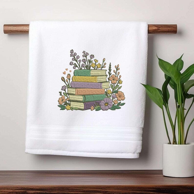 Floral Book Machine Embroidery Designs Bundle Book Lover Embroidery ...