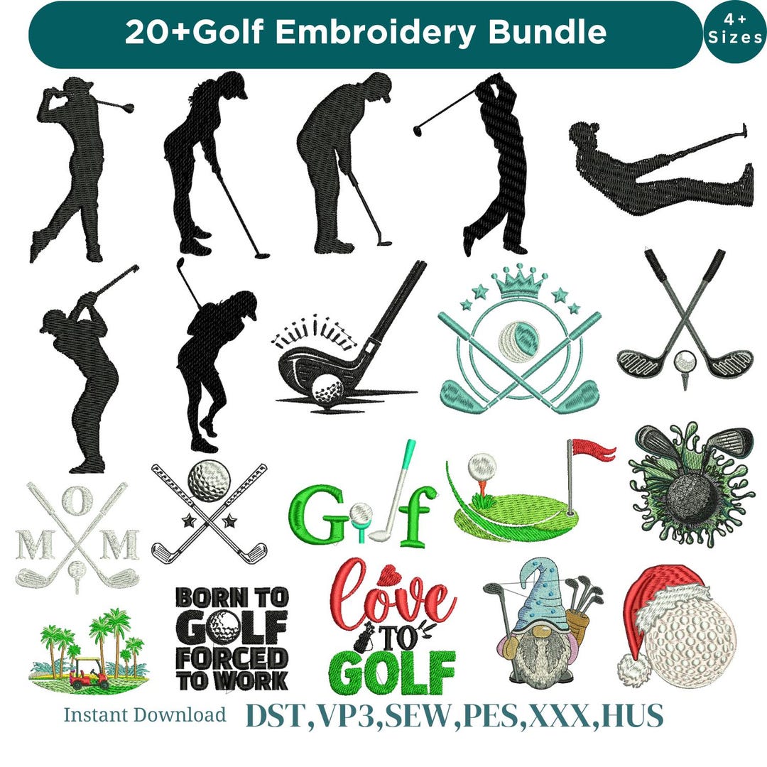 Golf Machine Embroidery Design Love Golf Embroidery Golf With Mom ...