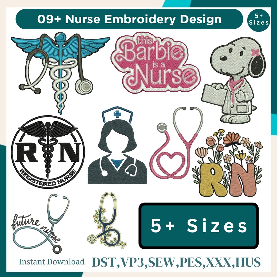 Registered Nurse 2026 Machine Embroidery Design Nursing Embroidery ...