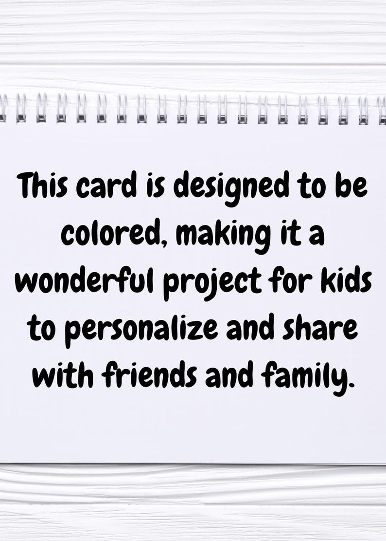 Colorable Christmas Card Printable Holiday Greeting Download Family ...