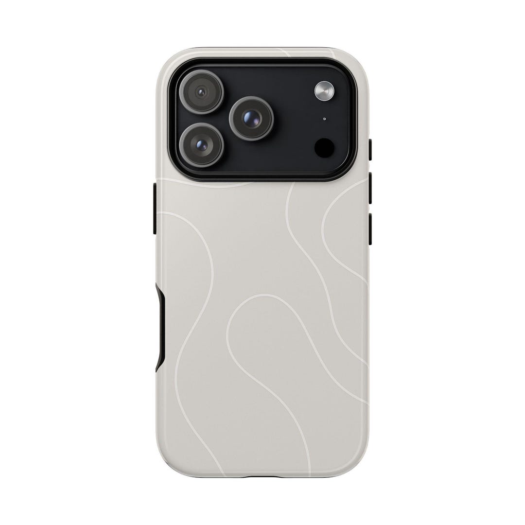 IPhone 17 Series / Samsung S25 Ultra Neutral Wavy Line Phone Case ...