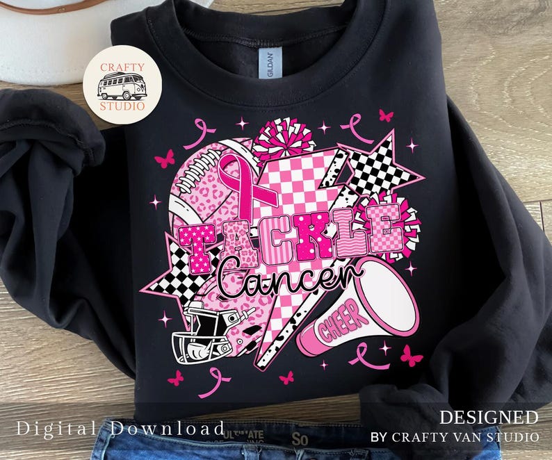 Preppy Breast Cancer Png Bundle, Pink Out PNG, Breast Cancer Png, Faith ...