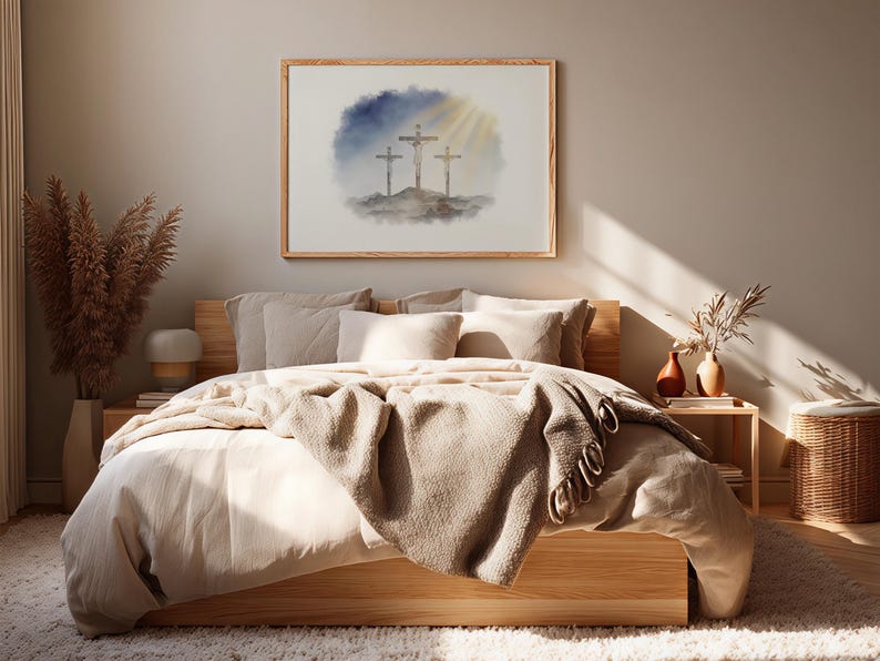 Crucifixion of Jesus, Watercolor Series, Biblical Print, Christian ...