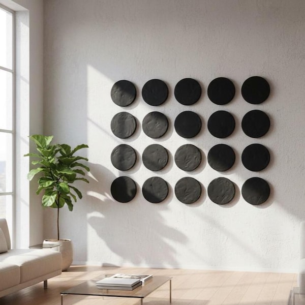 Plaster Wall Relief Round - Etsy