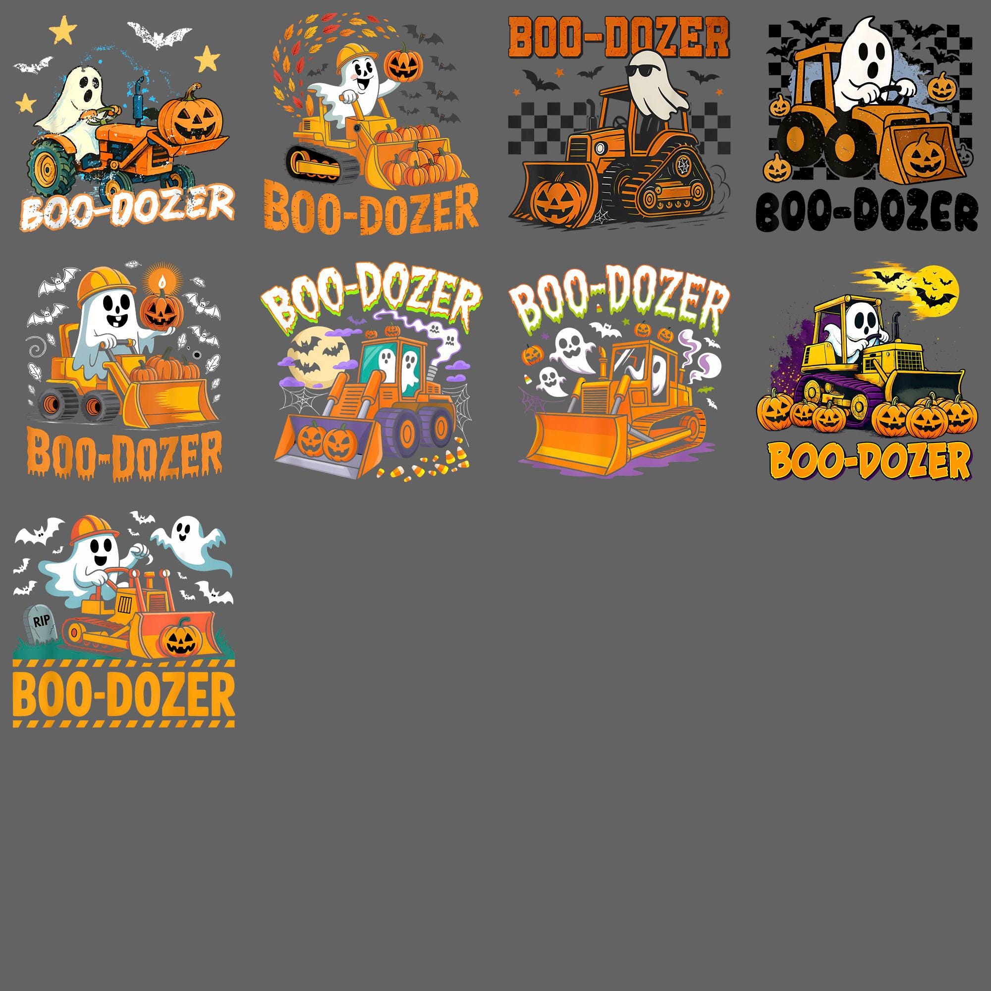Boo Dozer PNG – Funny Halloween Ghost Bulldozer, Spooky Truck ...