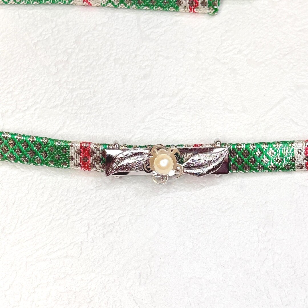 Vintage Saga Nishiki Obijime, Silk Sash Cord With Pearl Obidome - Etsy