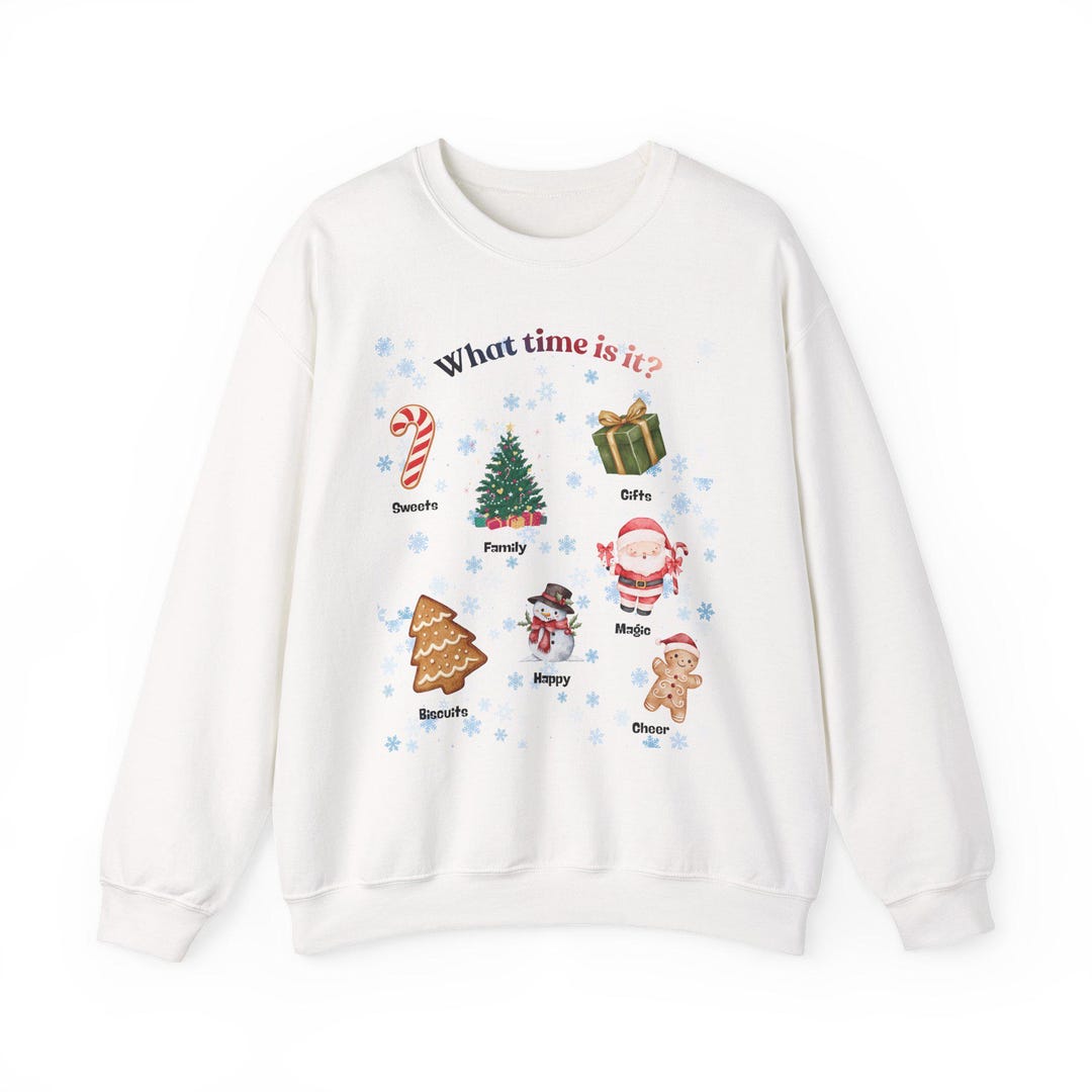 What Time is It? Christmas Icons Crewneck Sweatshirt | Holiday Tree ...