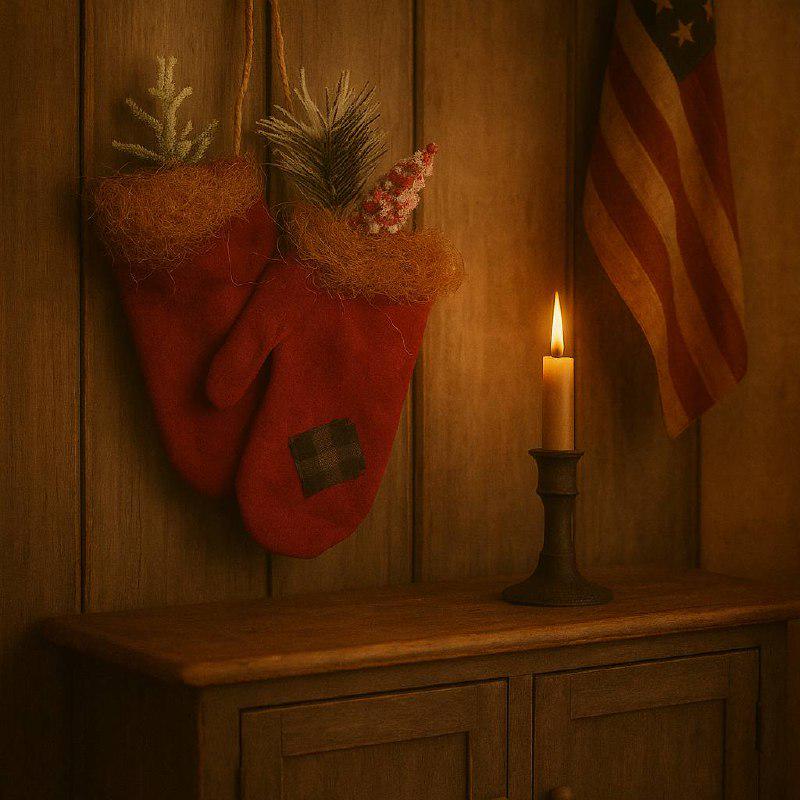 Primitive Antique Mittens Pattern Tutorial PDF – Christmas Folk Art ...