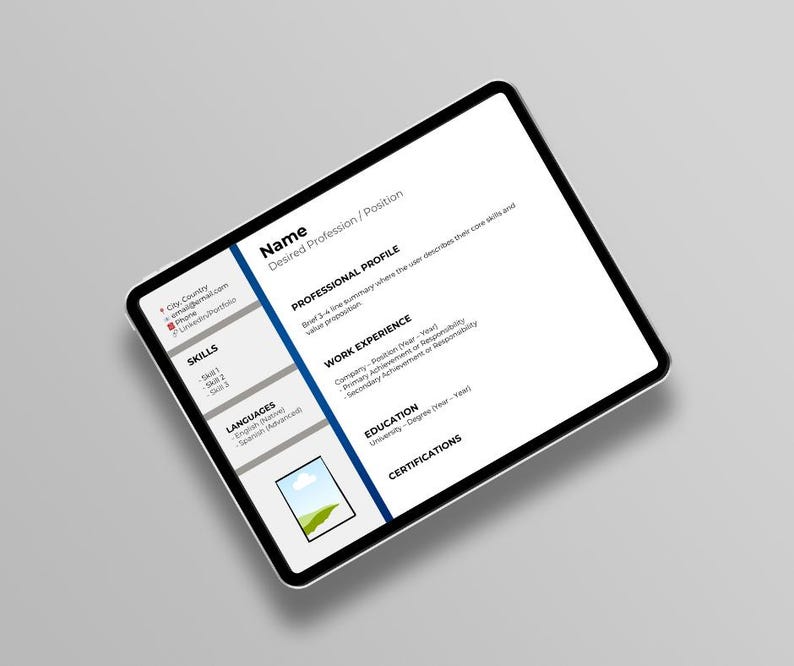Minimalist Resume Template: Modern CV Design for Canva - Etsy