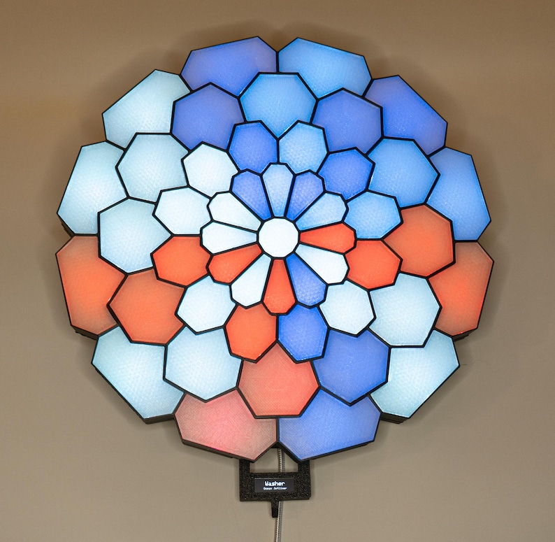 Hex Petals - Interactive Programmable Wall Art Light Sculpture - Etsy