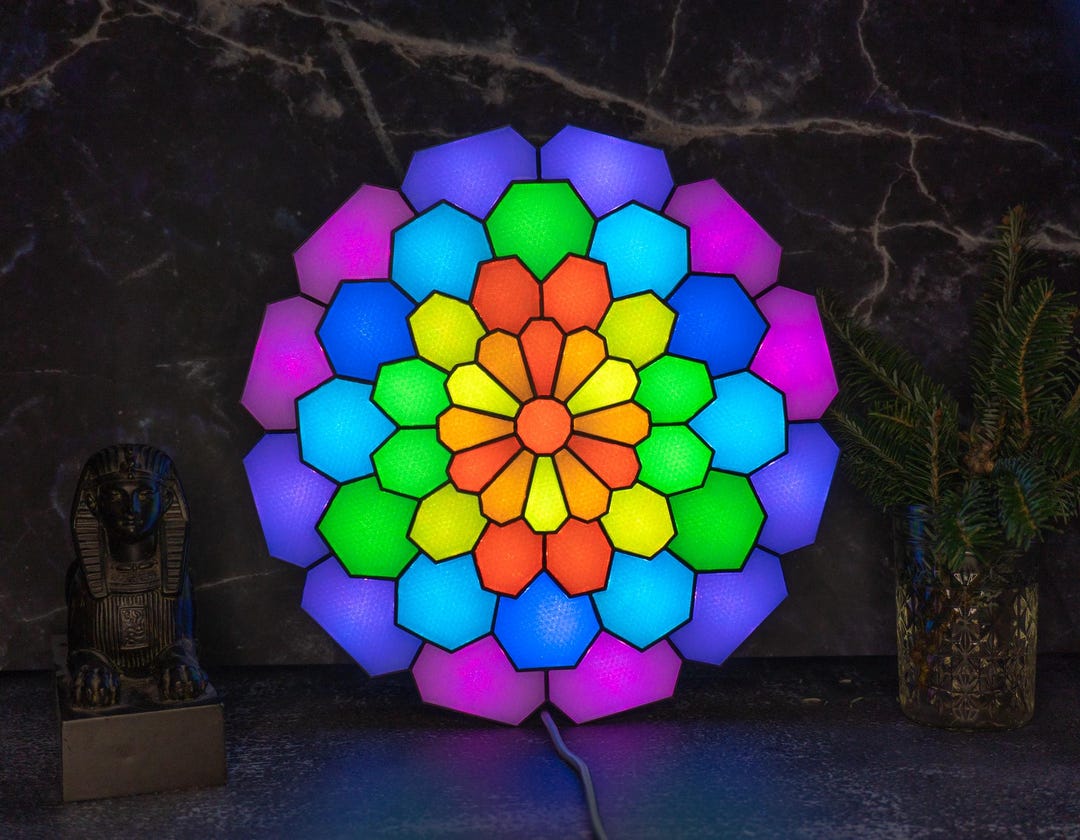 Hex Petals - Interactive Programmable Wall Art Light Sculpture - Etsy
