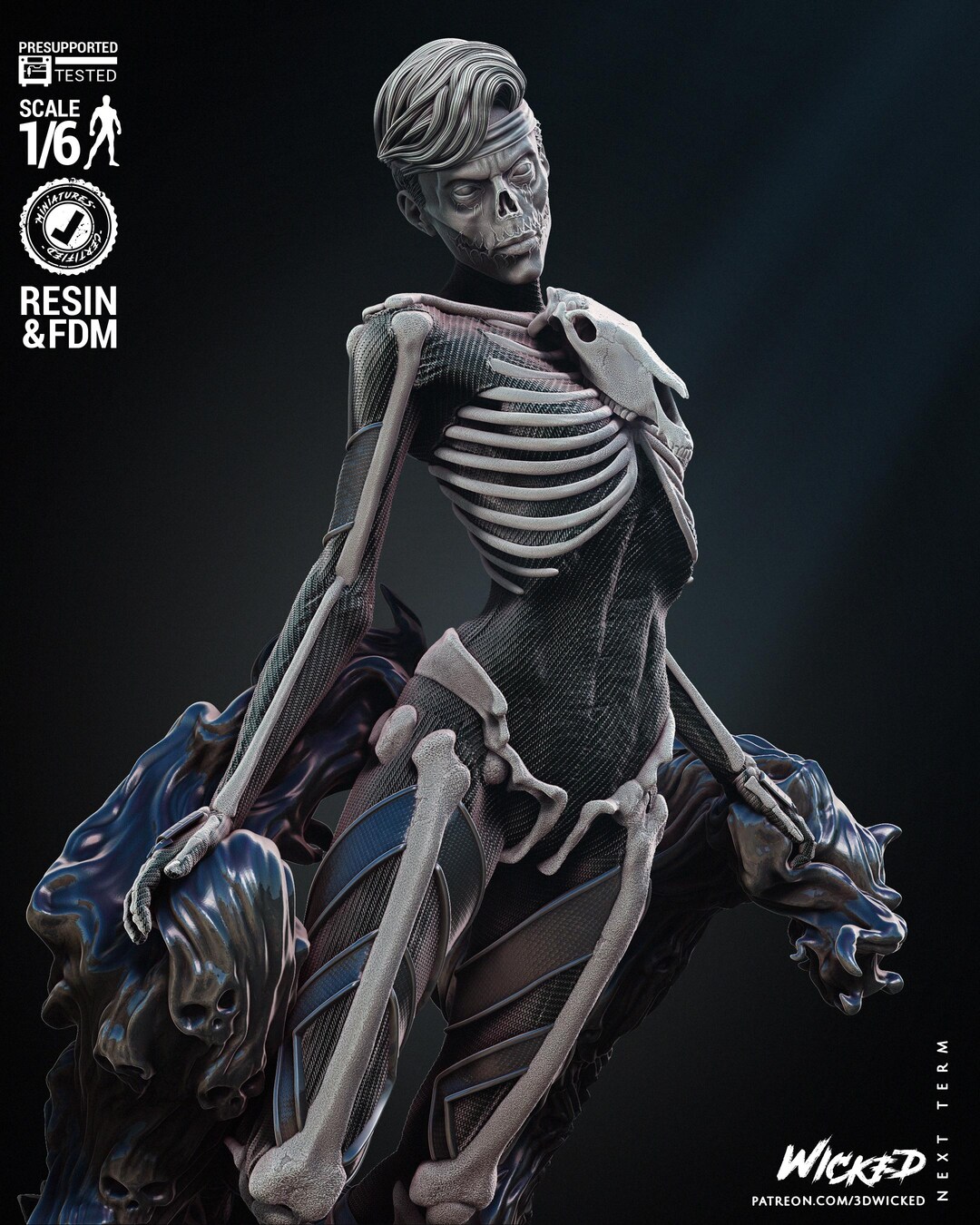Famine Sculpture 3D Printed Statue – Horseman of the Apocalypse - Etsy