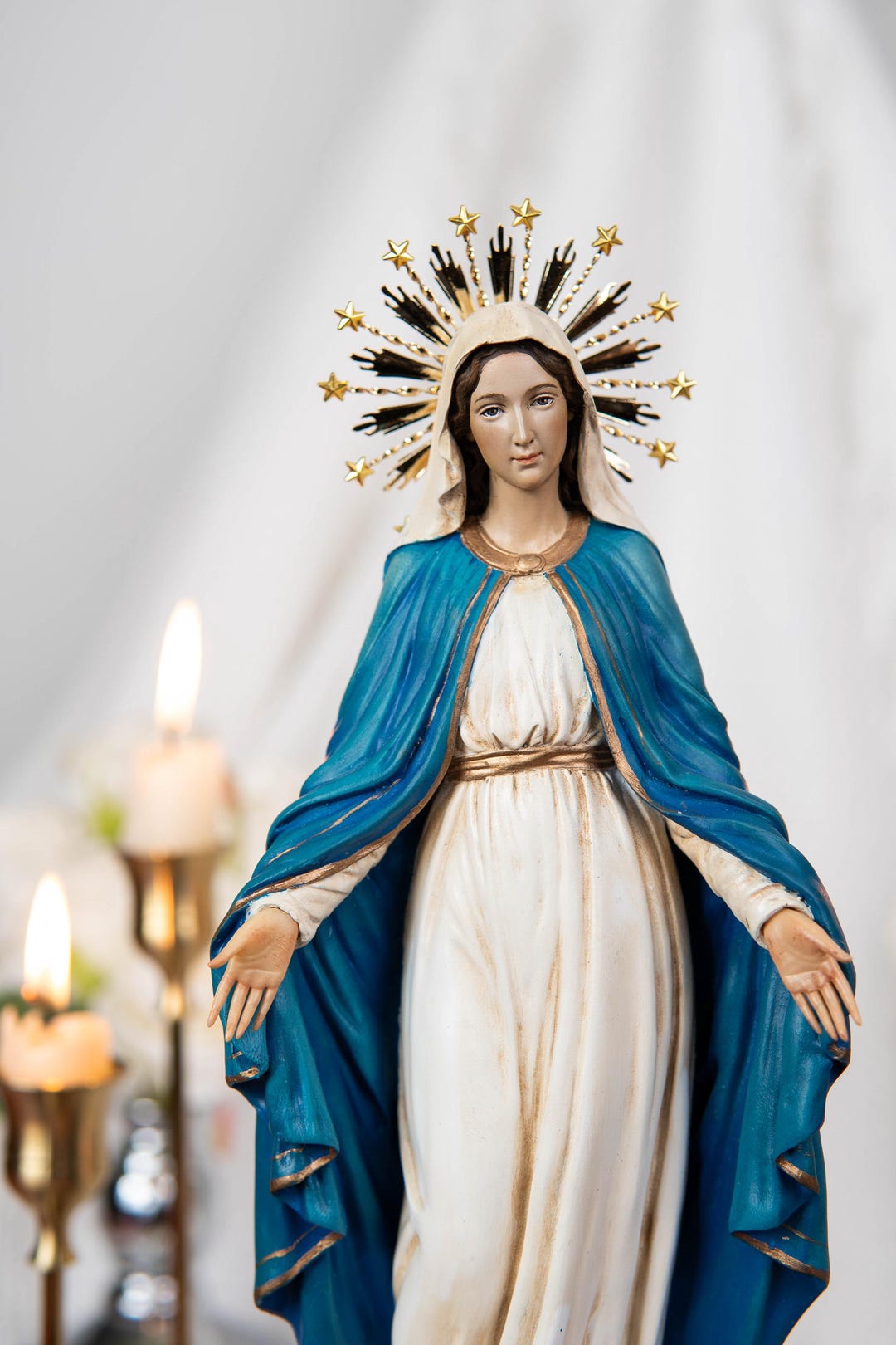 Our Lady of Grace Statue 9.8" and Halo - Virgen Maria, Virgin Mary ...