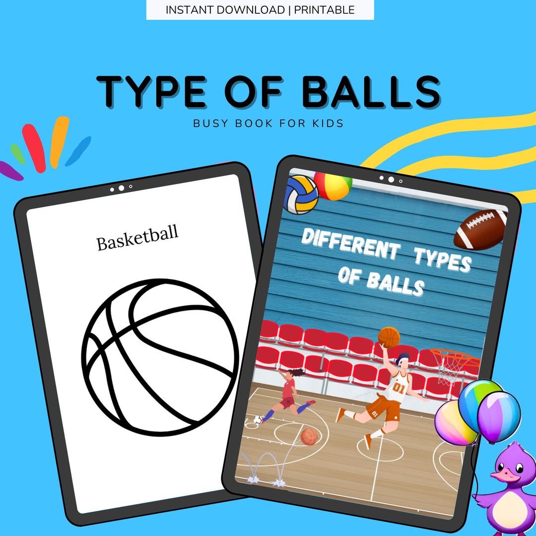 Sports Ball Coloring Pages, Active Kids Printable Sheets (PDF) - Etsy