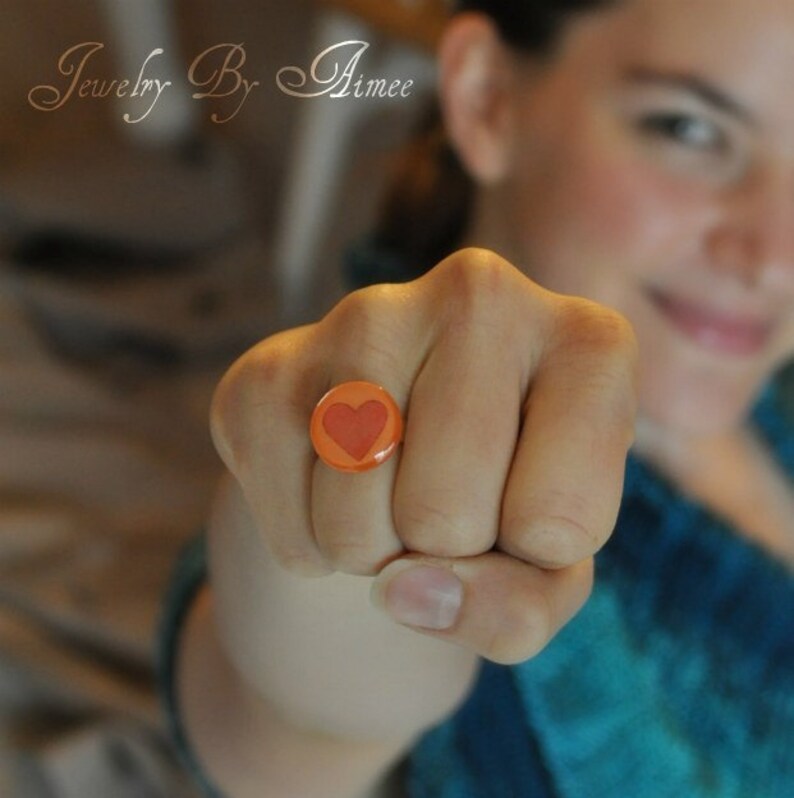 Captain Planet Heart Planeteer Ring adjustable size | Etsy