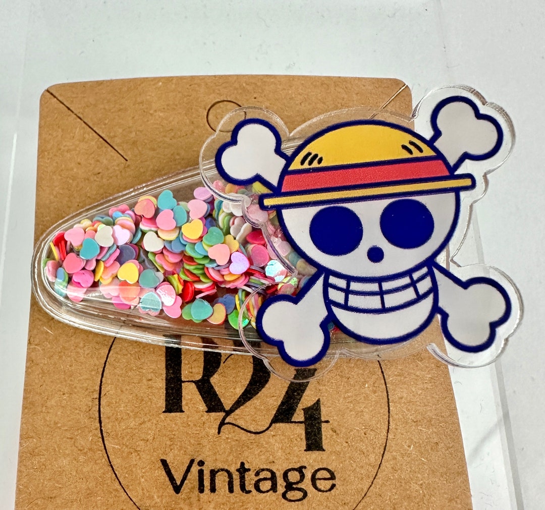 One Piece Hair Barrette Clip Accessory Shaker Metal Alligator Strawhats ...
