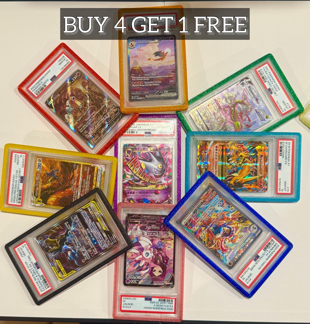 Sparkly PSA Card Guards: Snap-in Trading Card Holders - Etsy