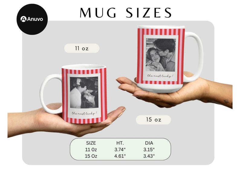 Custom Vintage Photo Mug With Text, Personalized Pottery Style Cup ...