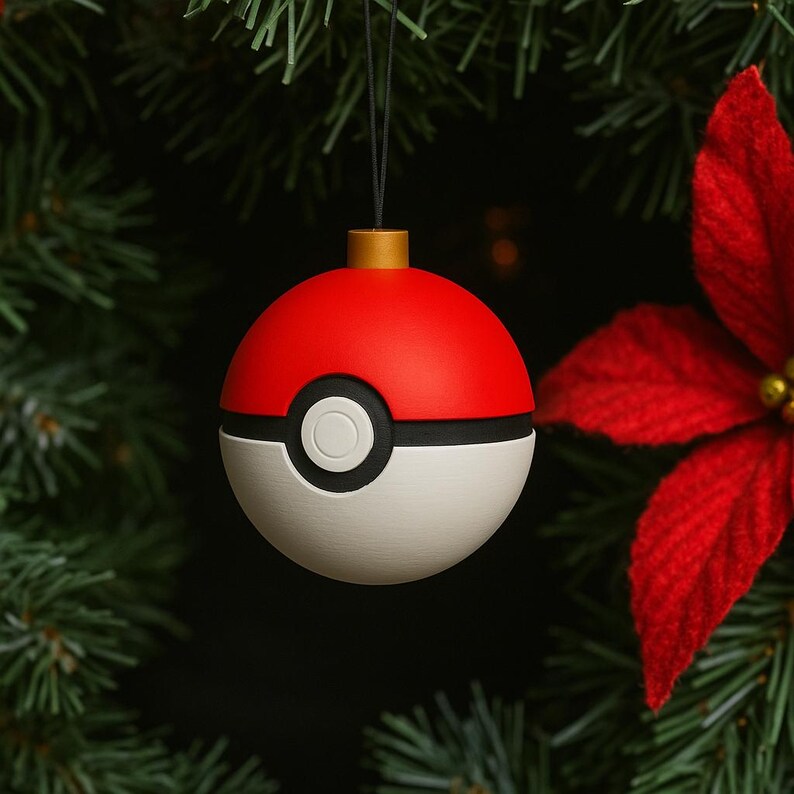 Mini Pokéball Christmas Ornaments Pack| 3D Printed Pokéball Tree ...