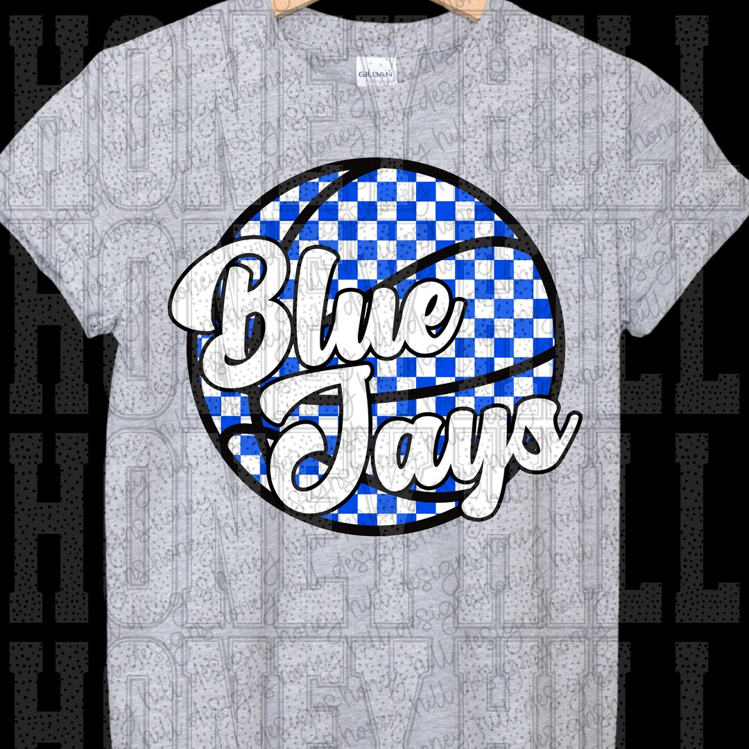 Blue Jays Checkered Basketball PNG, Game Day Design (digital Download ...