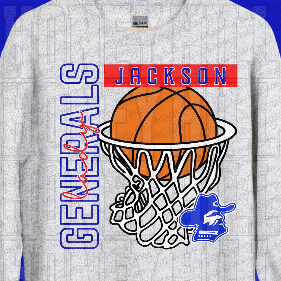 Lady Generals Basketball Design, Jackson County PNG (digital Download ...