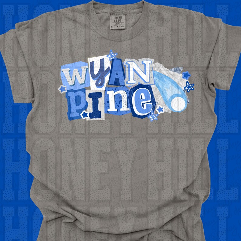 Wyan-pine Grove Comets PNG, Scrapbook Letters Design (digital Download ...