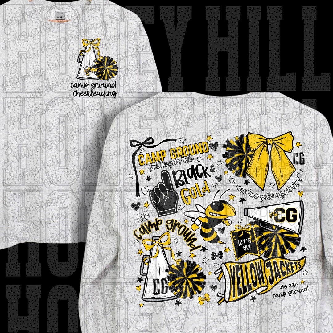 Yellowjackets Cheer PNG, Camp Ground Team Shirt Design (digital ...