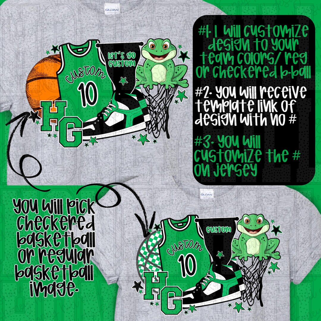CUSTOM L CANVA Template Link Basketball Jersey WITH # Design L Digital ...