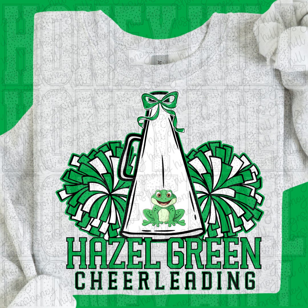 147. Hazel Green Cheer L Digital Download L Cheerleader Design L Team L ...