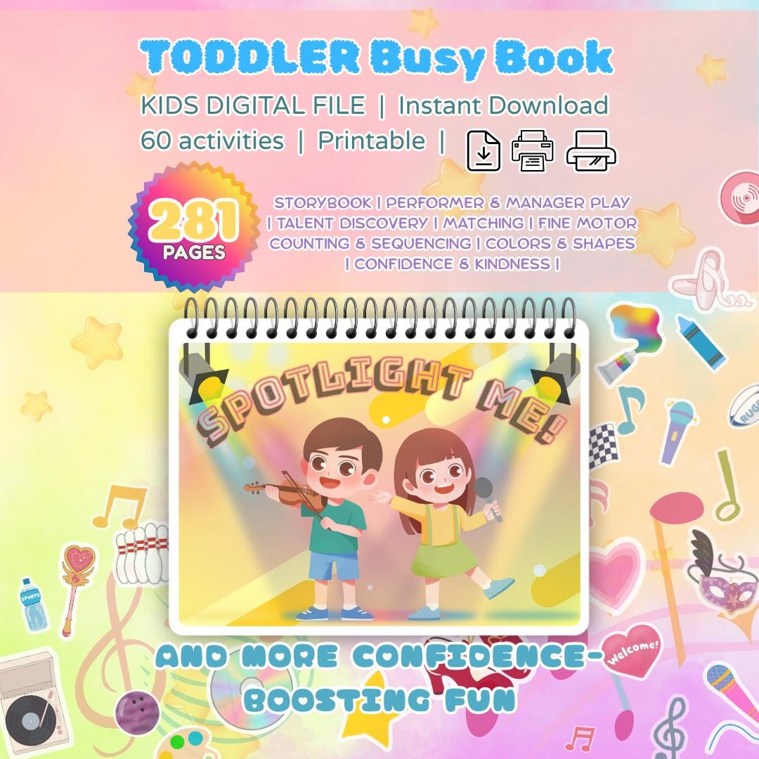 Talent Show Toddler Busy Book | Story-based Play & Confidence Building ...