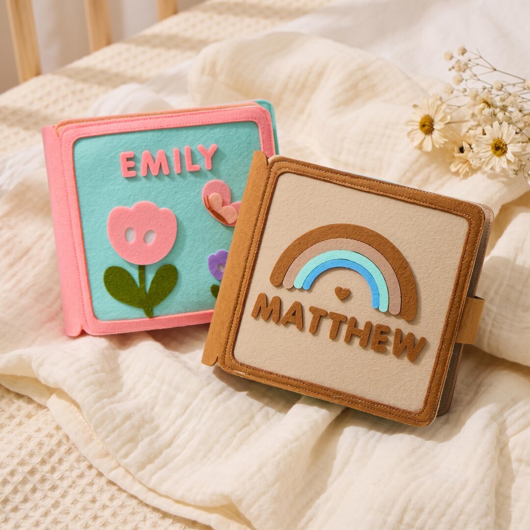 Personalized Christmas Quiet Book for Baby, Toddler Felt Cloth Book ...