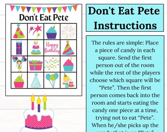 Dinosaur Game, Don't Eat Pete, Party Activity, Dinomite Birthday ...