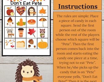 Halloween Game, Don't Eat Pete, Party Activity, Halloween Party ...