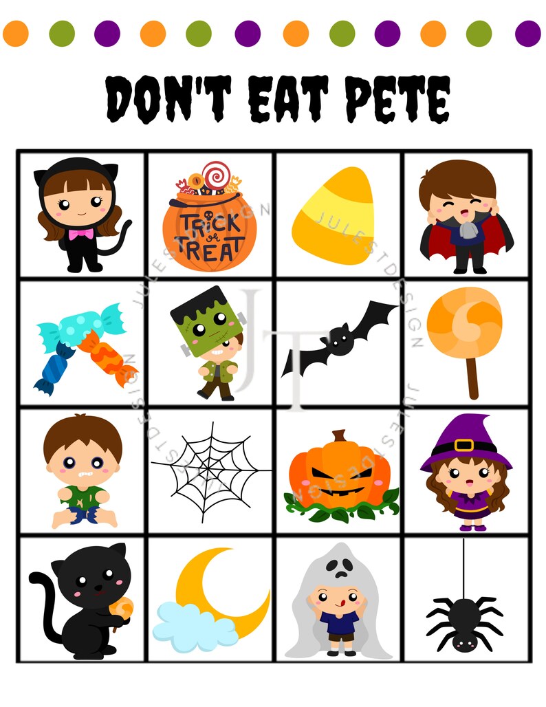 Halloween Game, Don't Eat Pete, Party Activity, Halloween Party ...