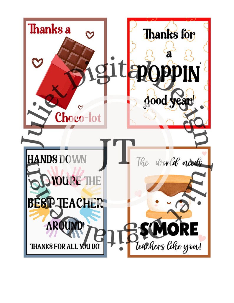 Teacher Appreciation Tag, School, End of Year Tag, Thank You, Printable ...